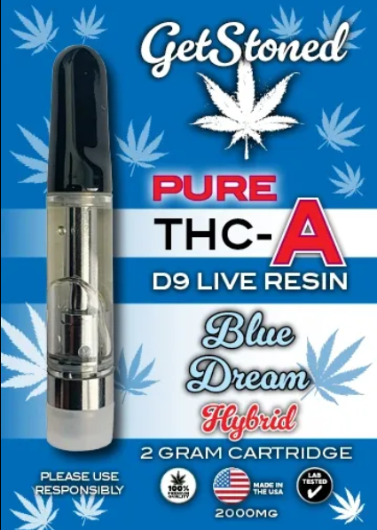 Get Stoned Pure THC-A D9 Live Resin 2G Cartridge – Big D CBD