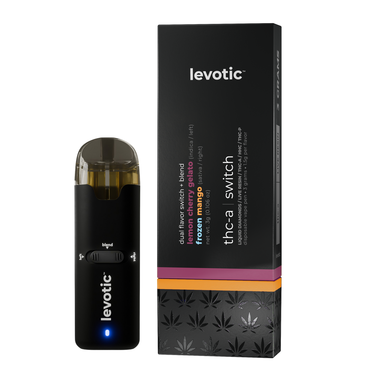 Levotic THC-A Switch 3 Gram Dual Flavor Vape – Big D CBD