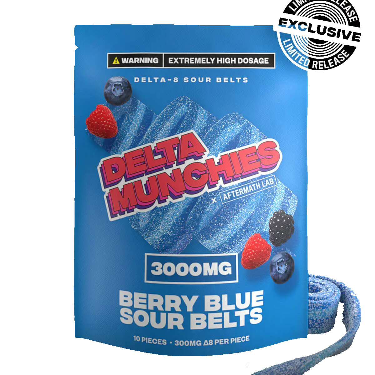 Delta Munchies 3000mg Delta 8 Sour Belts | Aftermath Lab Collaboration ...